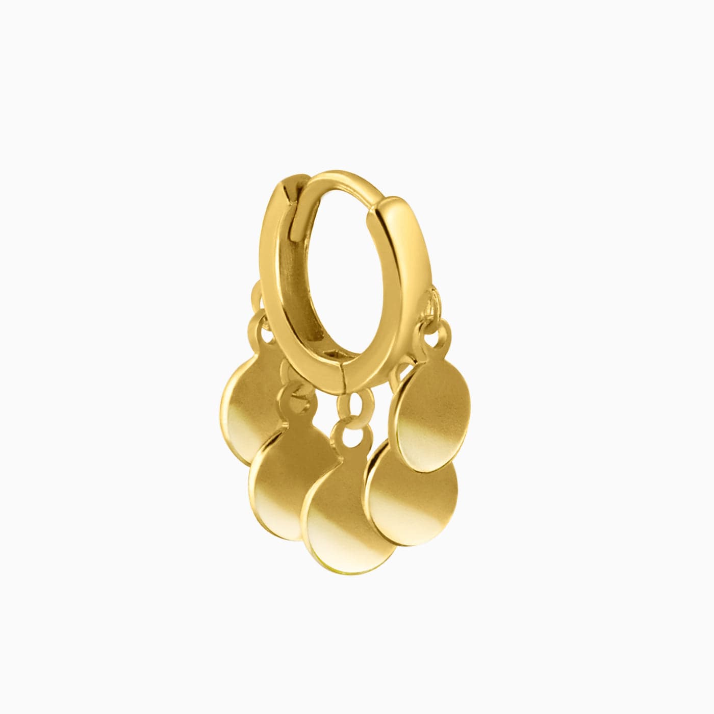 Coins Hoop Piercing Gold